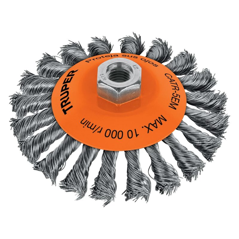 Carda copa 4" alambre ondulado fino, Multi-rosca, Truper - FERRETERIA F&C PROVIDER SAC