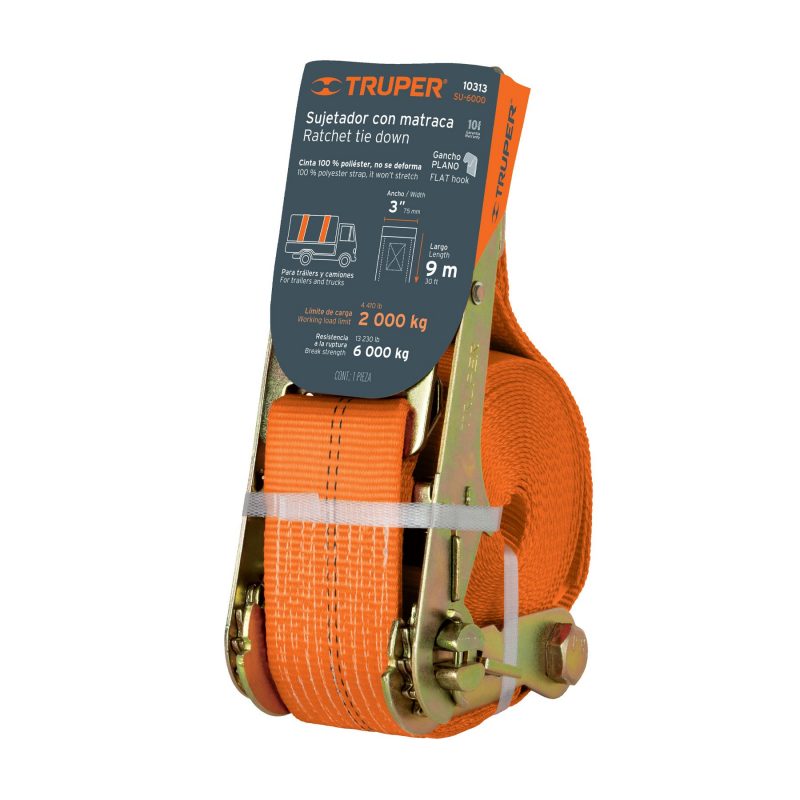 Sujetador con matraca carga máxima 6000 kg, Truper - FERRETERIA F&C ...