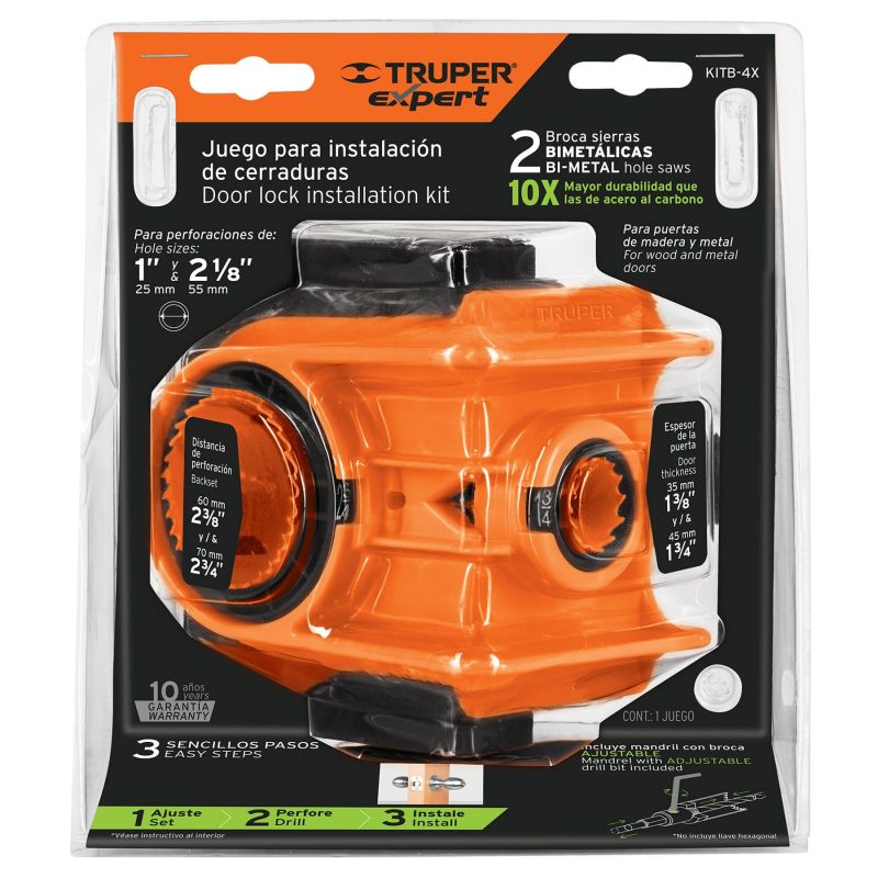 Juego de 4 piezas para instalar cerraduras, Truper Expert - FERRETERIA ...